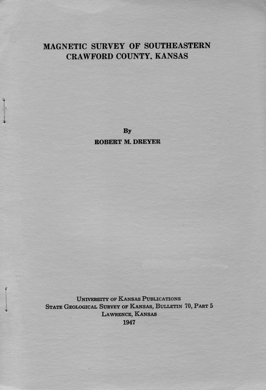Magnetic Survey of Southeastern Crawford County, Kansas | Bulletin (Kansas Geological Survey)